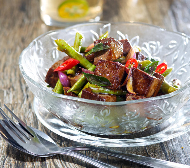 Tahu Goreng with Long Beans and Sweet Chili Kecap Manis - Marie France ...