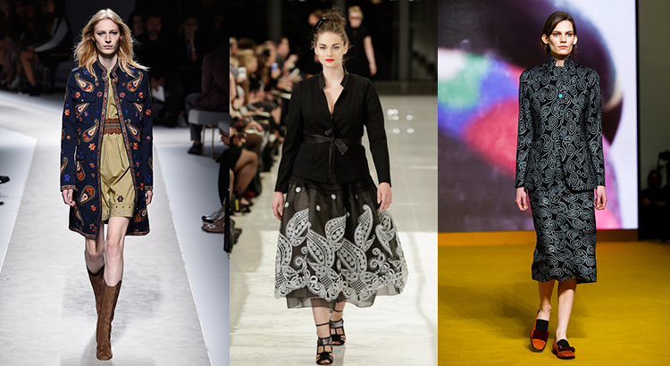 Paisley patterns spotted on the runway