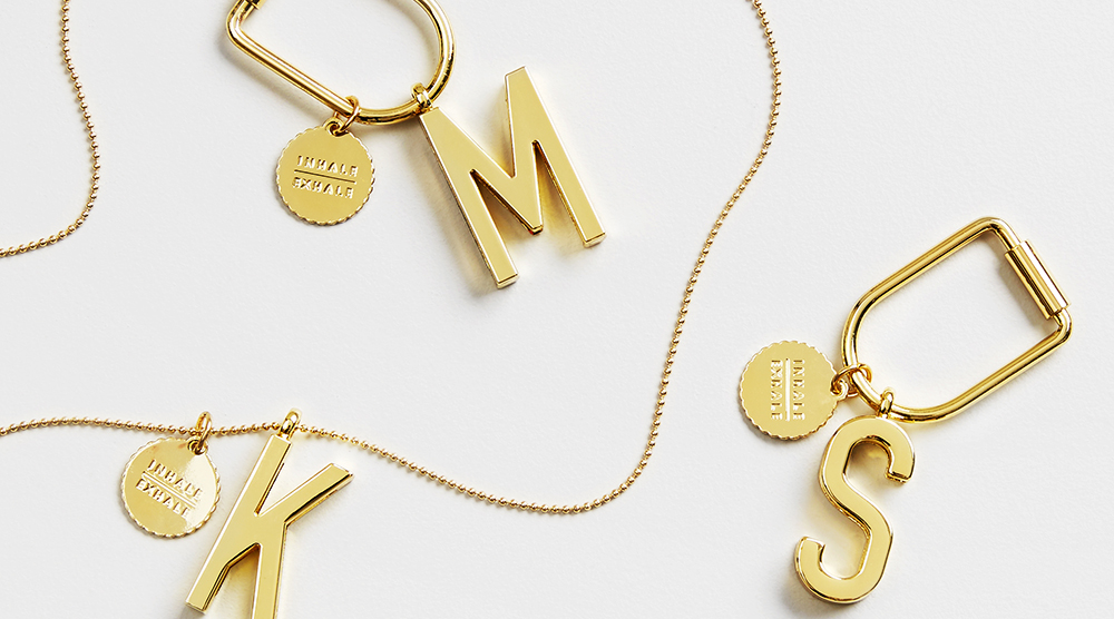kikki.K adds new Gold Alphabet Key Rings to the Thrive Collection